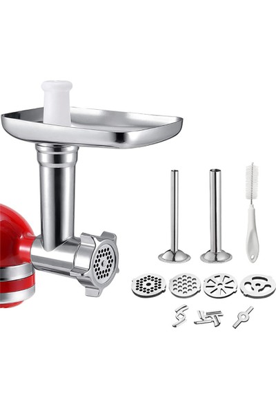 Kitchenaid Stand Mikserler Için Metal Gıda Öğütücü Ataşmanı, Kıyma Makinesi Ataşman Seti Kitchenaid Stand Mikserler Için Metal Gıda Öğütücü Ataşmanı, Kıyma Makinesi Ataşman Seti