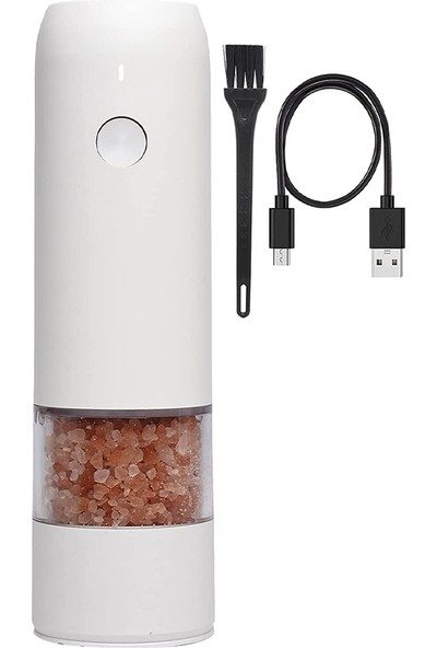 Şarjlı Elektrikli Karabiber Değirmeni, USB Güç Kaynağı, Ayarlanabilir Kalınlık, Tek Elle Otomatik Çalışma A Şarjlı Elektrikli Karabiber Değirmeni, USB Güç Kaynağı, Ayarlanabilir Kalınlık, Tek Elle Otomatik Çalışma A