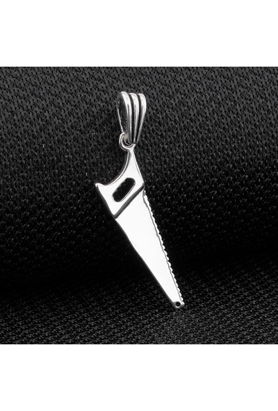 Takıhan Testere Tasarımlı 925 Ayar Gümüş Kolye Ucu