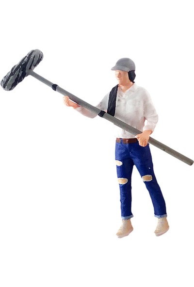 1/64 Dıy Reçine Broadcast Insanlar El Boyalı Şekil Koleksiyonu Düzeni Ev Dekor Yardımcısı Beyaz