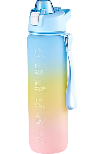 Lovoski 33.8 Oz Zaman Marker Sızdırmaz Flip Üst Su Şişesi Spor Salonu Açık Spor Mavisi Için (Yurt Dışından)