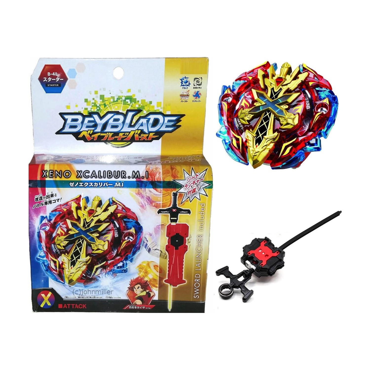 Beyblade B48 Burst Xeno Excalibur M.ı Atıcı Metal Fırlatıcı Fiyatı