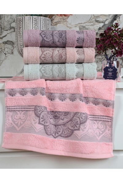 Ygz Home Collection Pamuk Havlu Seti 4'lü El ve Yüz Havlusu 50X90 cm Zambak Model Ygz Home Collection Pamuk Havlu Seti 4'lü El ve Yüz Havlusu 50X90 cm Zambak Model