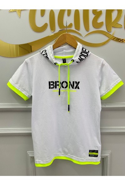 Miniğimin Cicileri Minigimin Cicileri Bronx Baskılı Kapüşonlu Erkek Çocuk Tişört