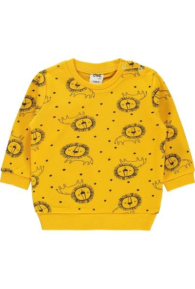 Civil Baby Erkek Bebek Sweatshirt 6-18 Ay Hardal Civil Baby Erkek Bebek Sweatshirt 6-18 Ay Hardal