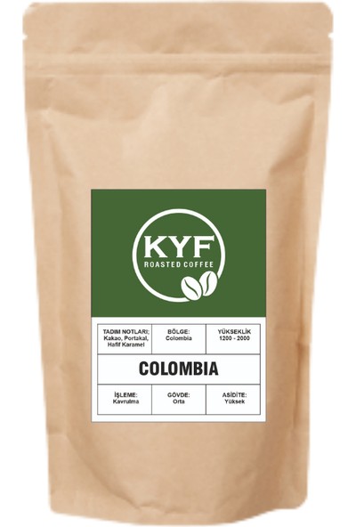 Kyf Coffee Colombıa Supremo Öğütülmüş Flitre Kahve 100GR Kyf Coffee Colombıa Supremo Öğütülmüş Flitre Kahve 100GR