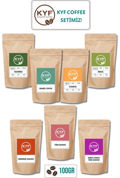 Kyf Coffee Keyif Kahve Paketi 7X100GR Kyf Coffee Keyif Kahve Paketi 7X100GR