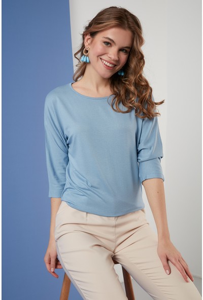 Lela Bisiklet Yaka Truvakar Kol Bluz Bayan Bluz 5861416Y