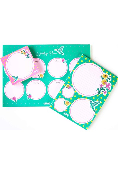 Juno Paper Masaüstü Planlayıcı Full Set - Floral Juno Paper Masaüstü Planlayıcı Full Set - Floral
