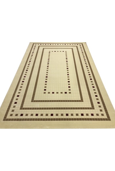 Saray Halı Vizyon 10477 A 200X300 Krem Kahve Vişne Çürüğü 6 M2 !