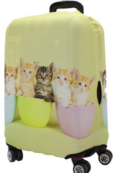Debreli Valiz Kılıfı, Bavul Kılıfı - Kediler 5 18