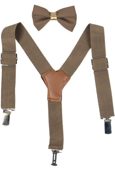 Baby Bakkal Kahverengi Papyon Askı Set Baby Bakkal Kahverengi Papyon Askı Set