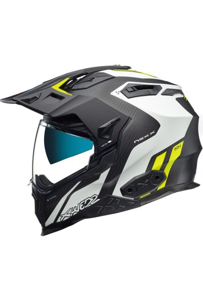 Nexx X.wed 2 Vaal Mat Beyaz-Neon Sari Kask L