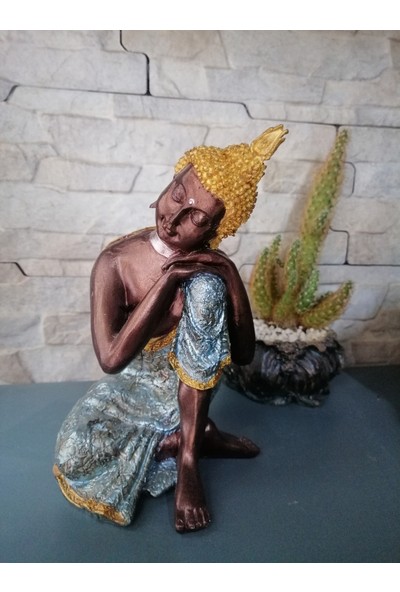 Ekinoks Art Oturan Buda Polyester Obje Gold Altın Detaylı- El Yapımı - Küçük Boy Ekinoks Art Oturan Buda Polyester Obje Gold Altın Detaylı- El Yapımı - Küçük Boy