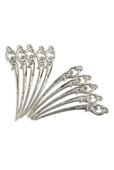 10 Adet Vintage Gümüş Alaşım Döngü Boncuk Charms 93MM Saç Pimleri Için Yer Işareti (Yurt Dışından) 10 Adet Vintage Gümüş Alaşım Döngü Boncuk Charms 93MM Saç Pimleri Için Yer Işareti (Yurt Dışından)