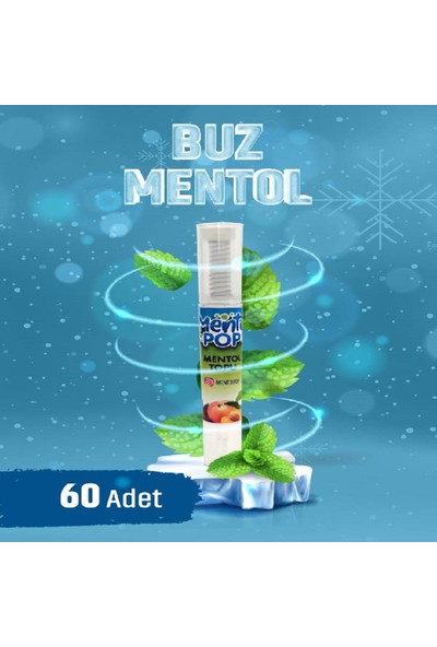 Mento Pop Mentol Topu 60'lı Naneli Mentol + Aplikatör Mento Pop Mentol Topu 60'lı Naneli Mentol + Aplikatör