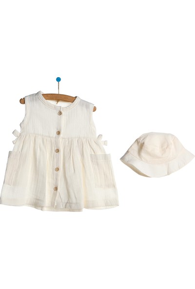 Cassiope Snapflower Fiyonk Detaylı Elbise & Fötr Şapka Takım