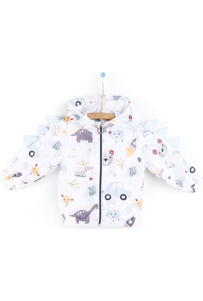 Verscon Basic Erkek Dinazor Desen Beli Lastikli Yağmurluk