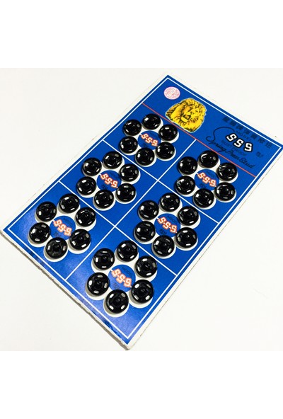 Sermet Süs Dünyası Çıtçıt Dügme Siyah Renk 1no (10MM) 36 Adet Sermet Süs Dünyası Çıtçıt Dügme Siyah Renk 1no (10MM) 36 Adet