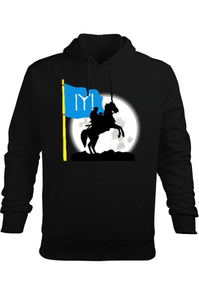 Iyı, Iyı Bayrağı, Türkiye. Erkek Kapüşonlu Hoodie Sweatshirt