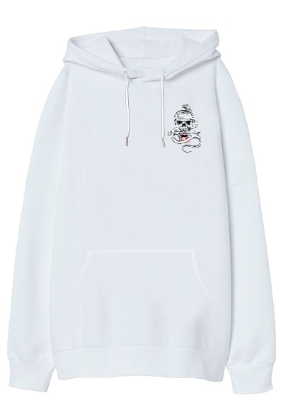 Vortex Kuru Kafa ve Yılan Oversize Unisex Kapüşonlu Sweatshirt