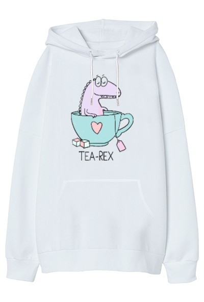 Tearex Oversize Unisex Kapüşonlu Sweatshirt