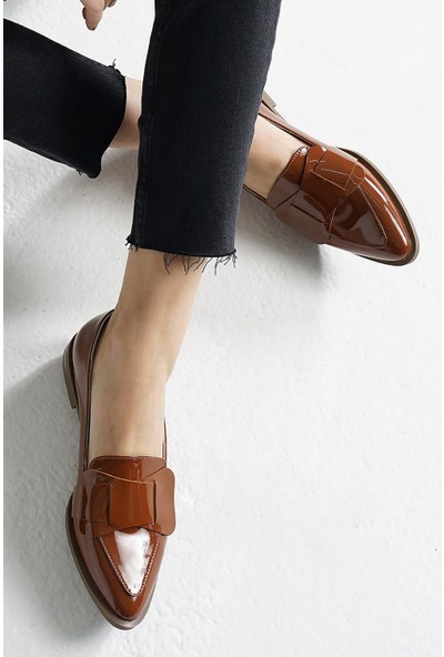 Mio Gusto Nora Taba Renk Kadın Loafer Günlük Düz Ayakkabı