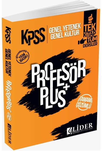 Lider Yayınları 2021 KPSS Genel Kültür Genel Yetenek Profesör Djital Çözümlü (Qr Kod) Soru Bankası Lider Yayınları 2021 KPSS Genel Kültür Genel Yetenek Profesör Djital Çözümlü (Qr Kod) Soru Bankası