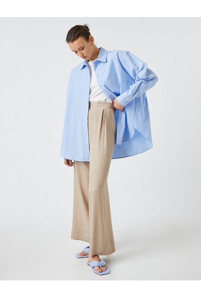 Koton Yüksek Bel Bol Paça Palazzo Pantolon