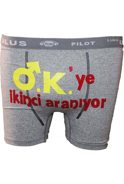 Ulus Aranıyor Erkek Boxer Gri M