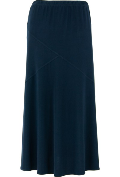 Oppland Kadın Mevsimlik Beli Lastikli Likralı Rahat Kesim Viskon Penye Kumaş Anne Çan Etek