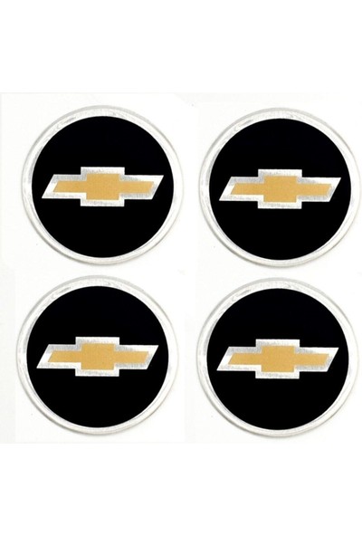 HLD Chevrolet Jant Göbeği Göbek Arması Sticker 4'lü Set HLD Chevrolet Jant Göbeği Göbek Arması Sticker 4'lü Set