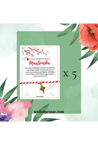 Wish Design Kutup Yıldızı Marteniçka Bileklik 5'li