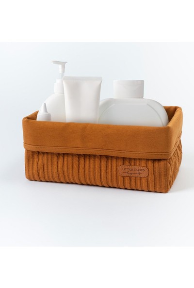 Little Gusto Kapitone Organizer Sepet Bebek Kiremit Pamuk 25X16 cm Little Gusto Kapitone Organizer Sepet Bebek Kiremit Pamuk 25X16 cm