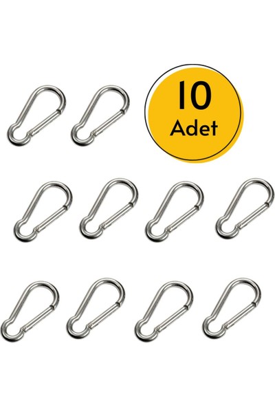 Force Chain Dın 5299 C Karabina Kanca / Snap Hook 7 x 70 mm 10 Adet Force Chain Dın 5299 C Karabina Kanca / Snap Hook 7 x 70 mm 10 Adet