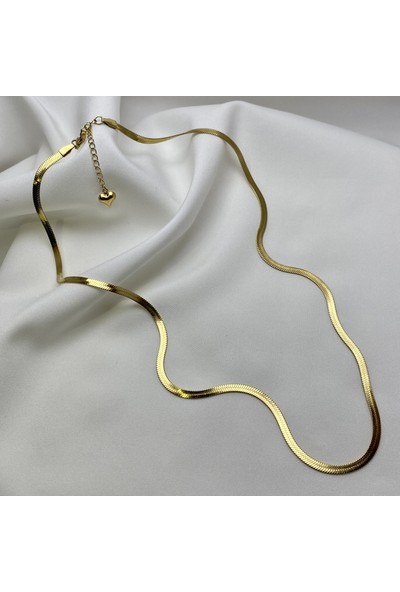 Lis Store Jewerly Çelik Italyan Ezme Zincir Kolye