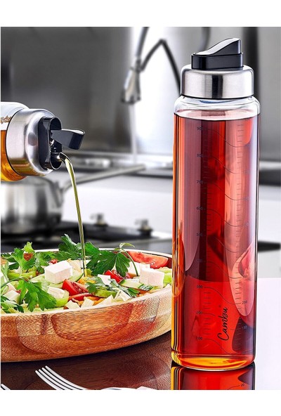 MasterHome Borosilikat Tiktak Damlatmaz Cam Yağlık 1000 ml MasterHome Borosilikat Tiktak Damlatmaz Cam Yağlık 1000 ml