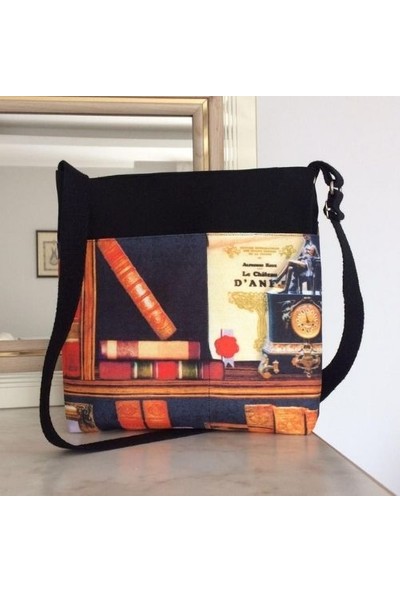 Rengin Kitap Desenli Çanta Rengin Kitap Desenli Çanta