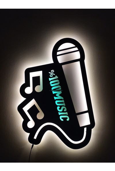 Lucarte %100 Music LED Işıklı Tablo Ahşap Duvar Dekoru Lucarte %100 Music LED Işıklı Tablo Ahşap Duvar Dekoru