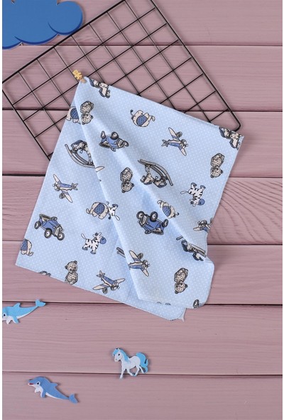 Anne Bebe 901- Müslin Battaniye Mavi