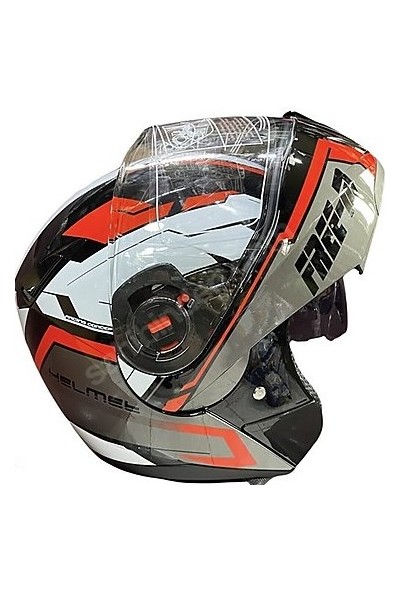 Free-M Motosiklet Kaskı Free-M 961 Çene Açılır Vizörlü Gri-Kırmızı (X-Large) Free-M Motosiklet Kaskı Free-M 961 Çene Açılır Vizörlü Gri-Kırmızı (X-Large)