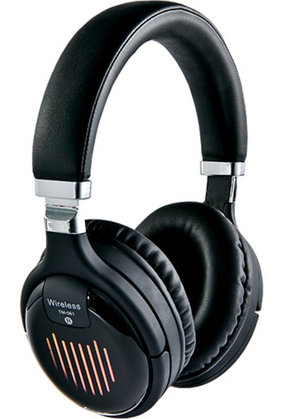 Bt LED Işık Katlanabilir Kablosuz Kulaklık - Siyah (Yurt Dışından)