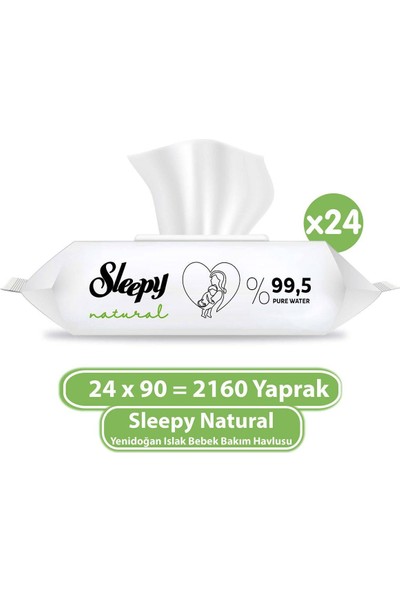 Sleepy Natural Yenidoğan Islak Bebek Bakım Havlusu 24X90 (2160 Yaprak) Sleepy Natural Yenidoğan Islak Bebek Bakım Havlusu 24X90 (2160 Yaprak)