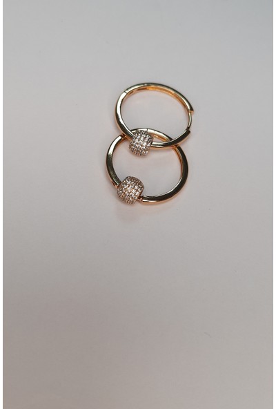 Bibusse Aksesuar Bibusse Akseuar Halka Taşlı Küpe