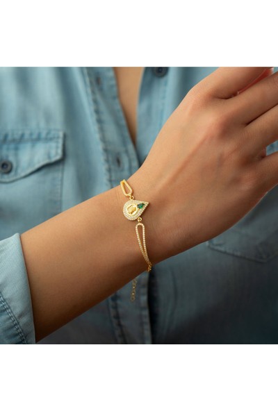 Gümüşistan 925 Ayar Gümüş Tuğralı Bileklik