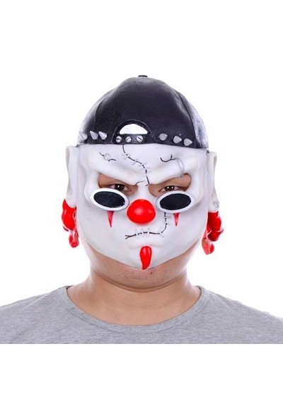 Lateks Şapkalı Gözlüklü Beyaz Maske