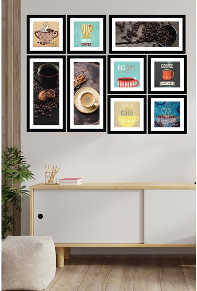 Cadran 10 Parçalı Çerçeve Görünümlü Mdf Tablo Seti GLO042