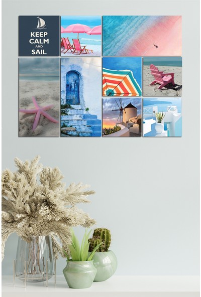 Cadran 10 Parçalı Çerçeve Görünümlü Mdf Tablo Seti GLO002