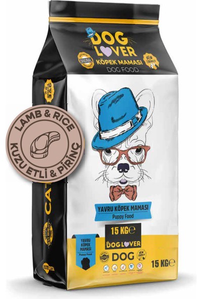 Yavru Köpek Maması Kuzu Etli ve Pirinçli 15 kg