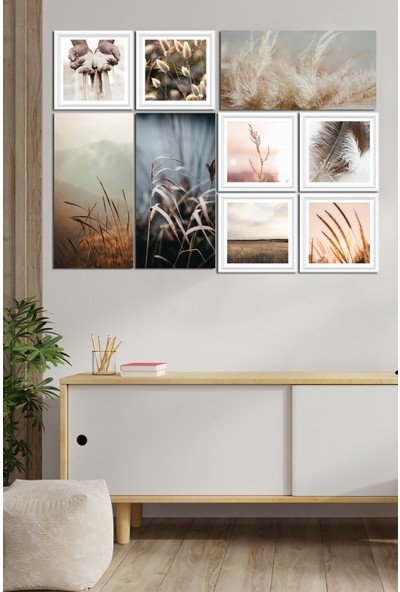 Cadran 10 Parçalı Çerçeve Görünümlü Mdf Tablo Seti GLO033